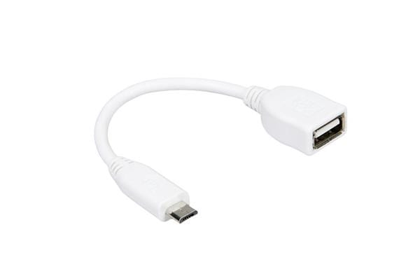 Usb A Female To Micro Usb Male Cable 8cm White (789-21051007) - SC0727