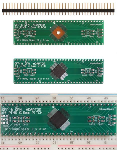Ez .5mm Pitch, 64pin Qfp/qfn Adapter - 204-0018-01