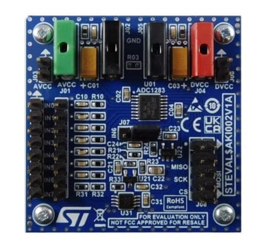 Evaluation Board Adc1283 8-channel 50-200 Ksps 12-bit Analog-digital Converter - STEVAL-AKI002V1
