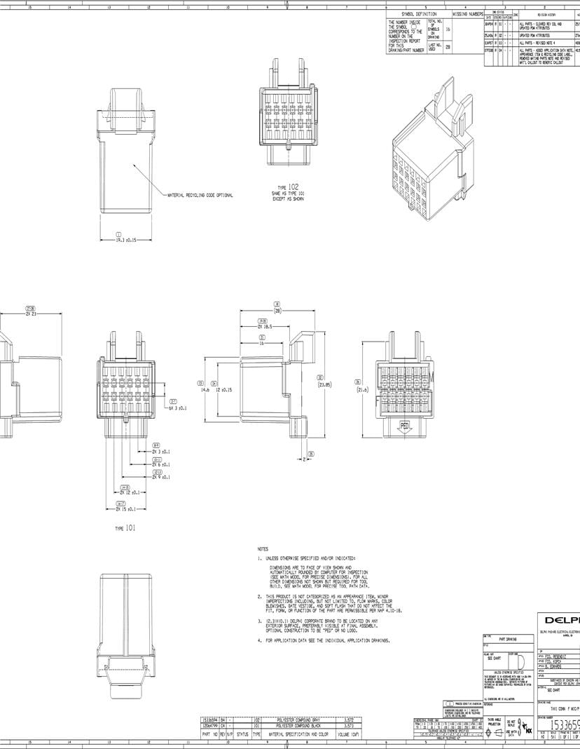Aptiv Micro-Pack Automotive Connectors Datasheets – Mouser