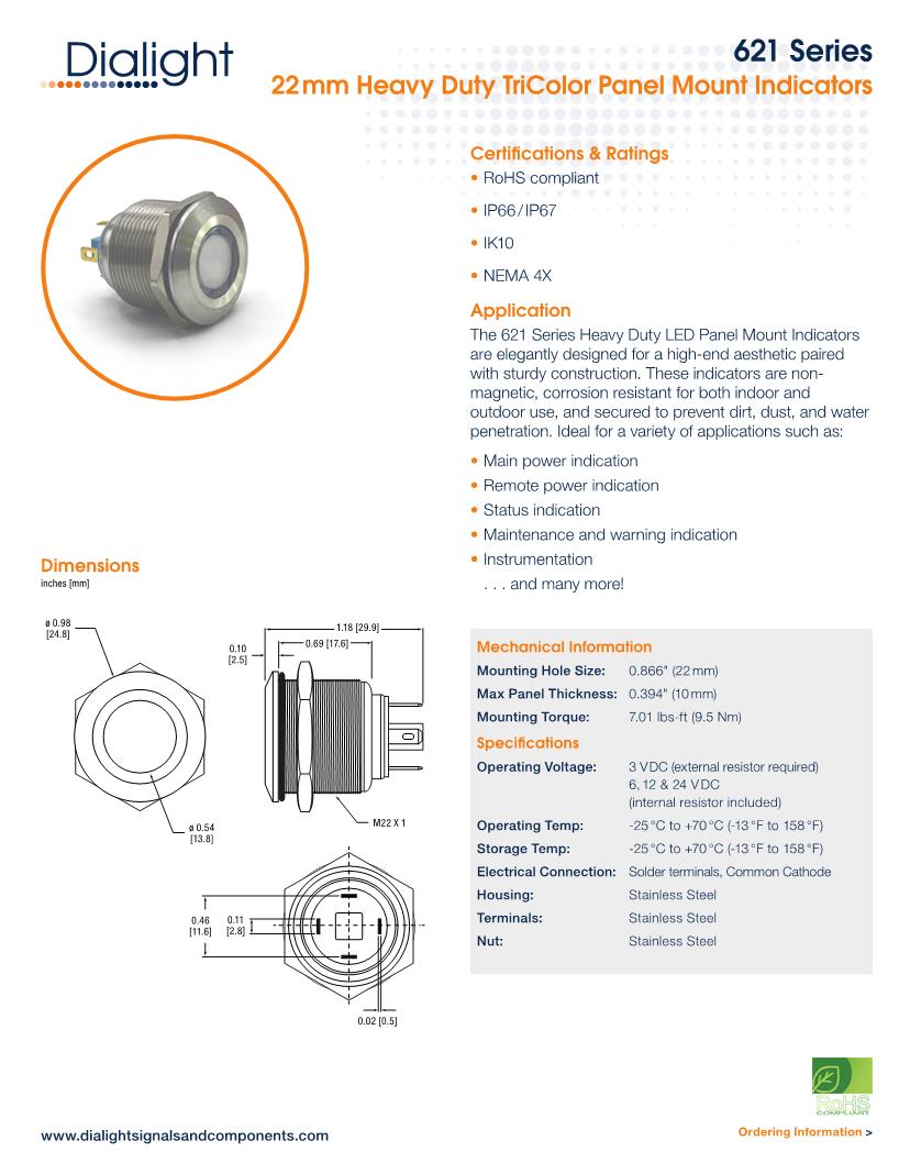 Dialight Optoelectronics Datasheets – Mouser