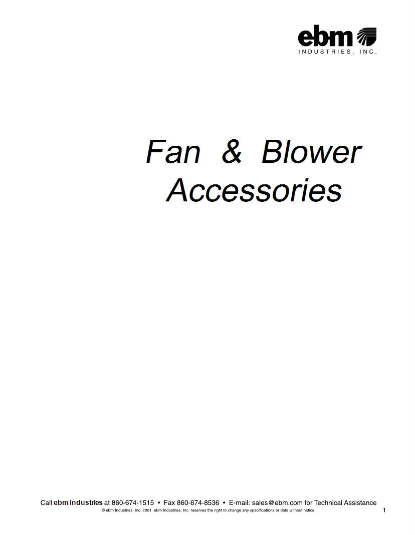 Fan Accessories Datasheets – Mouser