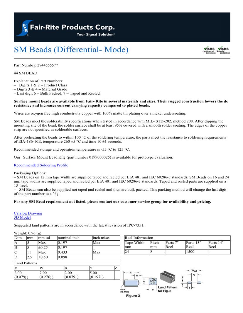 Search results for: 2744555576 Ferrite Beads Datasheets – Mouser