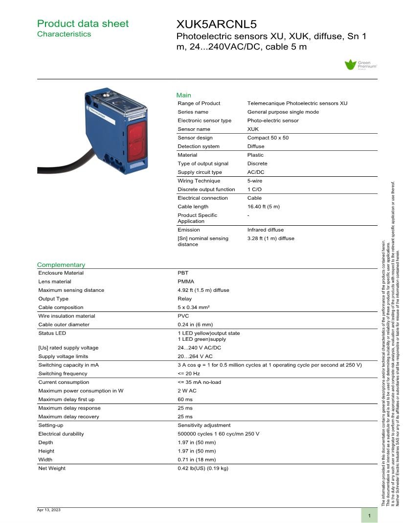 Telemecanique Sensors Photoelectric Sensors Datasheets – Mouser