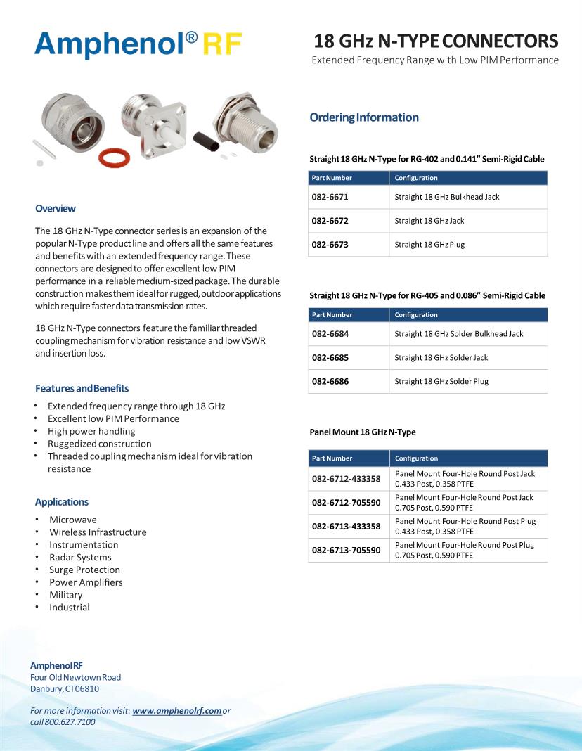 RF Connectors / Coaxial Connectors Datasheets – Mouser