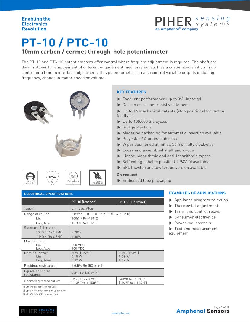 Variable Resistor Datasheet