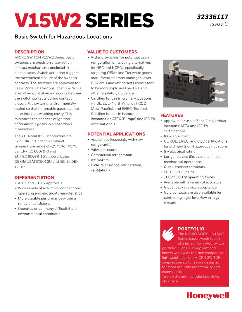 Honeywell Electromechanical Datasheets – Mouser