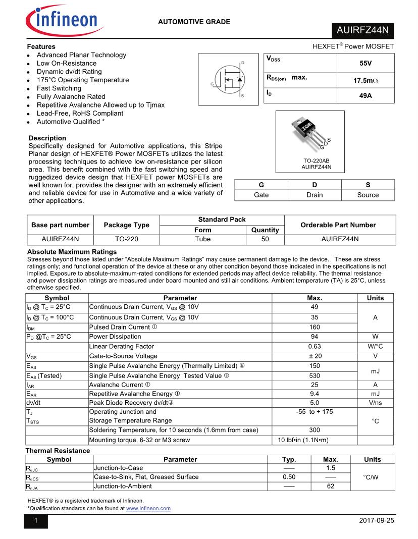 Transistor Irfz44N Equivalent at Lester Shippy blog