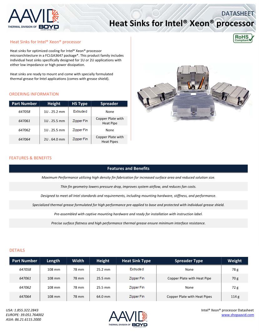 Heatpipe Assemblies Thermal Management Datasheets – Mouser