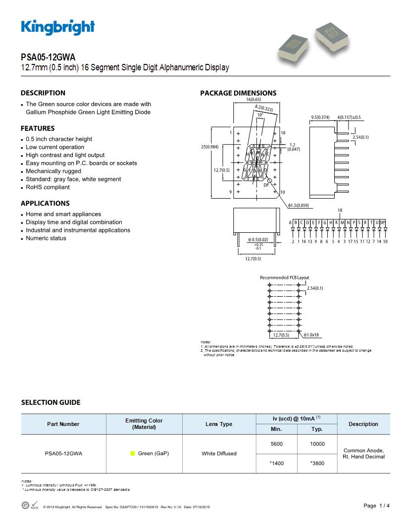 Search results for: 16SEGMENT LED Displays & Accessories Datasheets ...