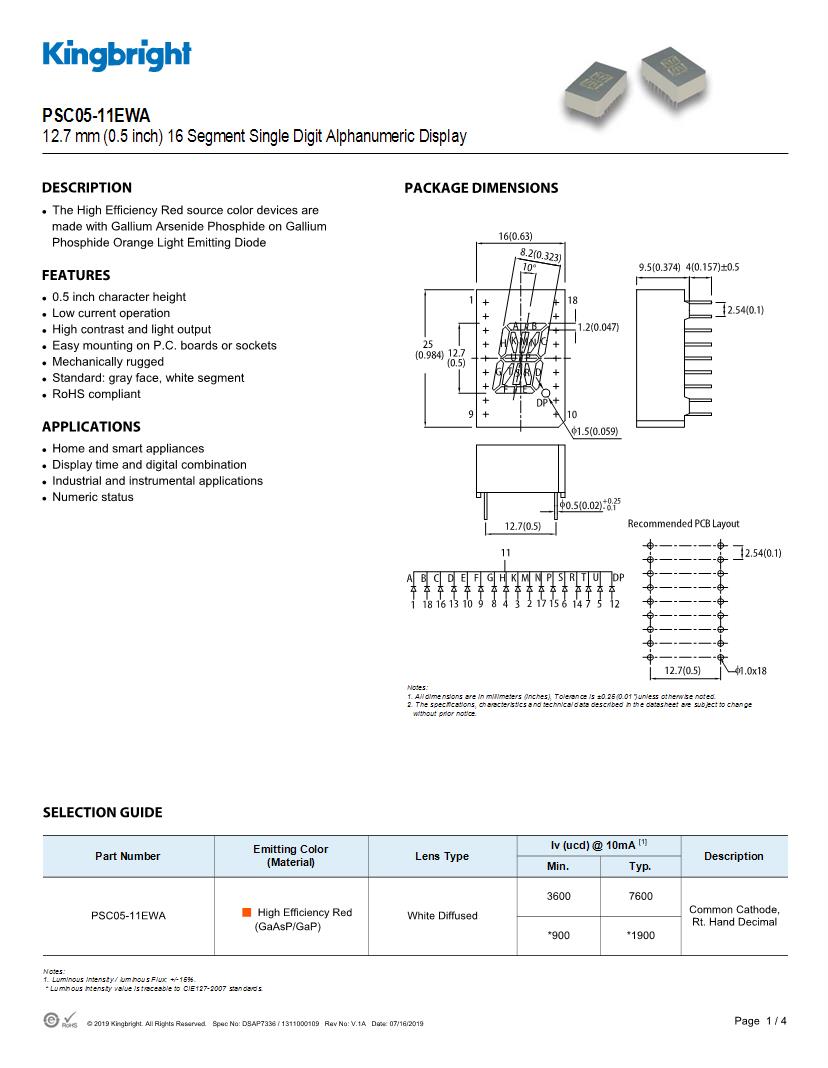 Search results for: 16SEGMENT LED Displays & Accessories Datasheets ...