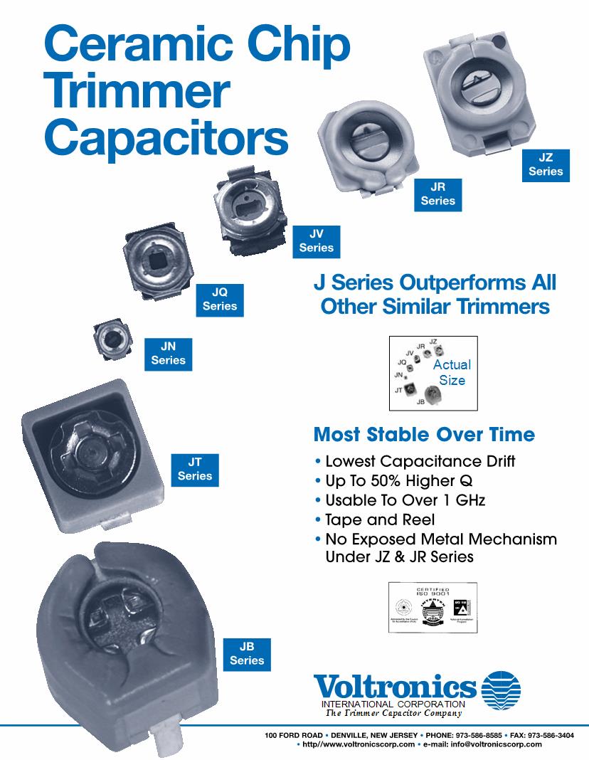 Trimmer Capacitors - Ceramic Dielectric Trimmer / Variable Capacitors ...