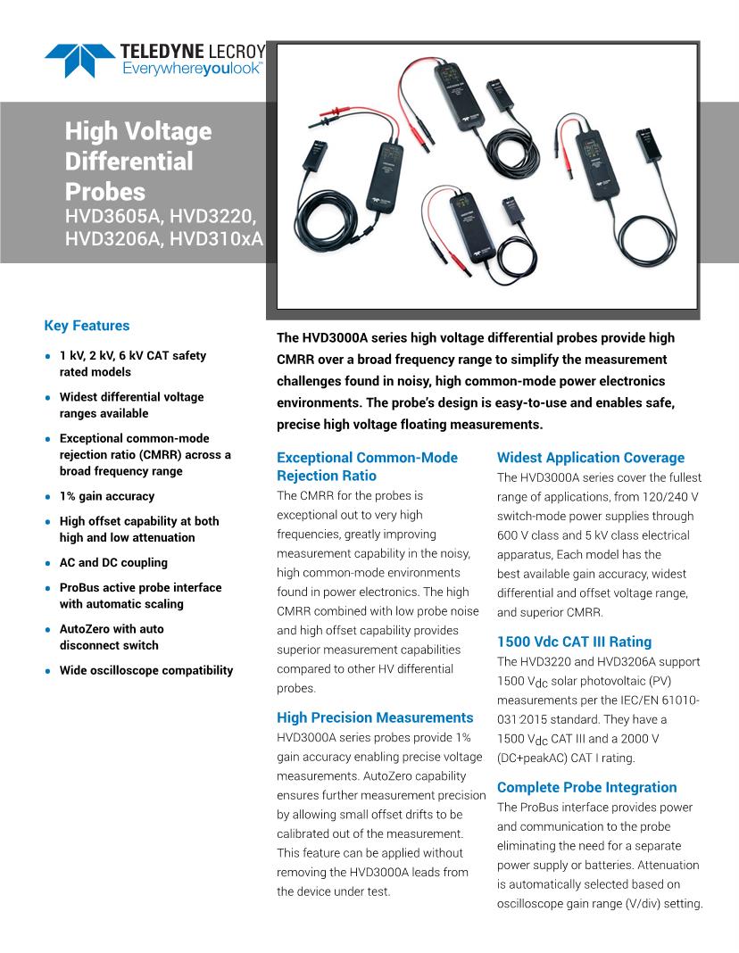 Test Probes Datasheets – Mouser