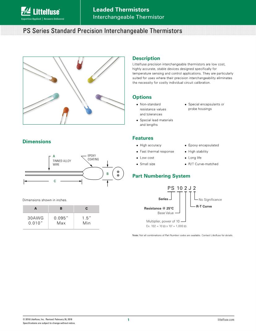 NTC Thermistors Datasheets – Mouser