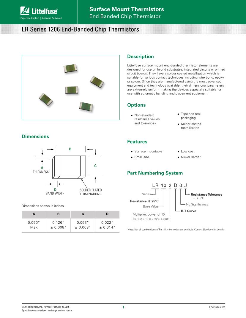 NTC Thermistors Datasheets – Mouser