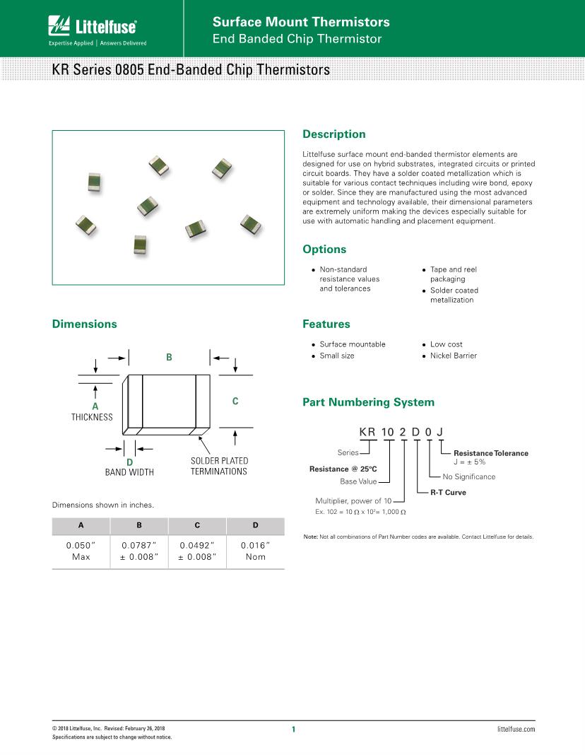 NTC Thermistors Datasheets – Mouser
