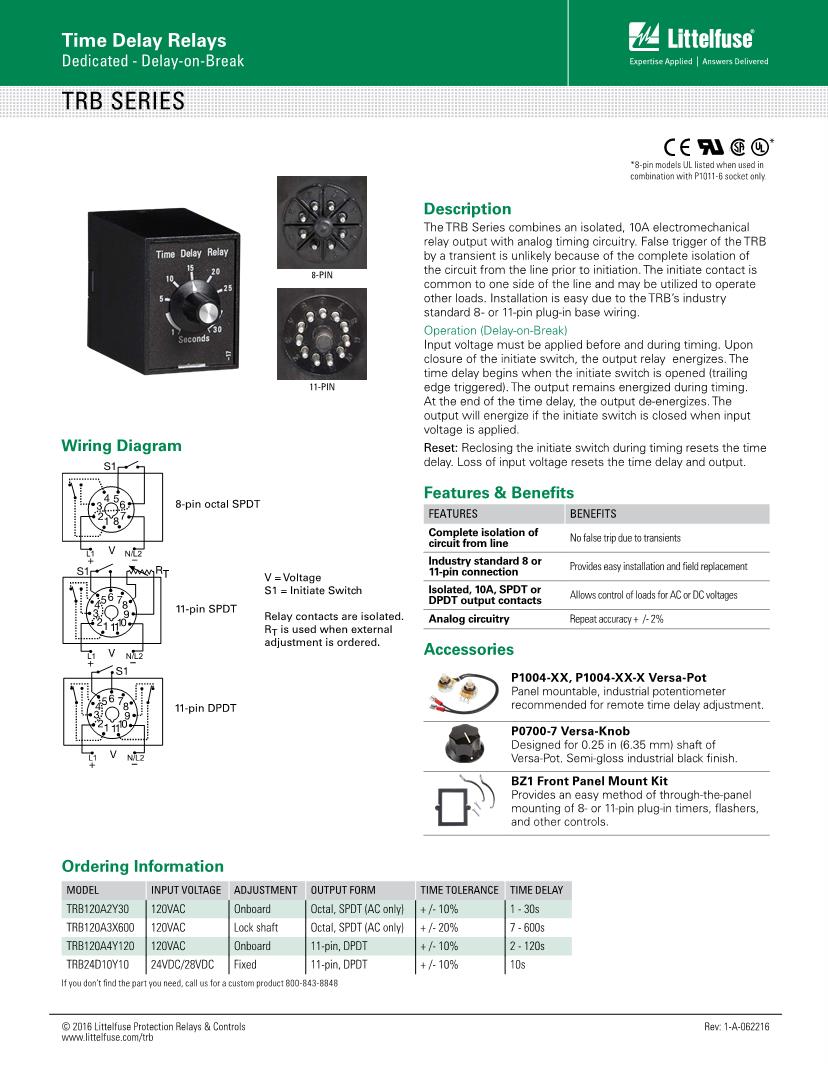 Time Delay & Timing Relays Datasheets – Mouser