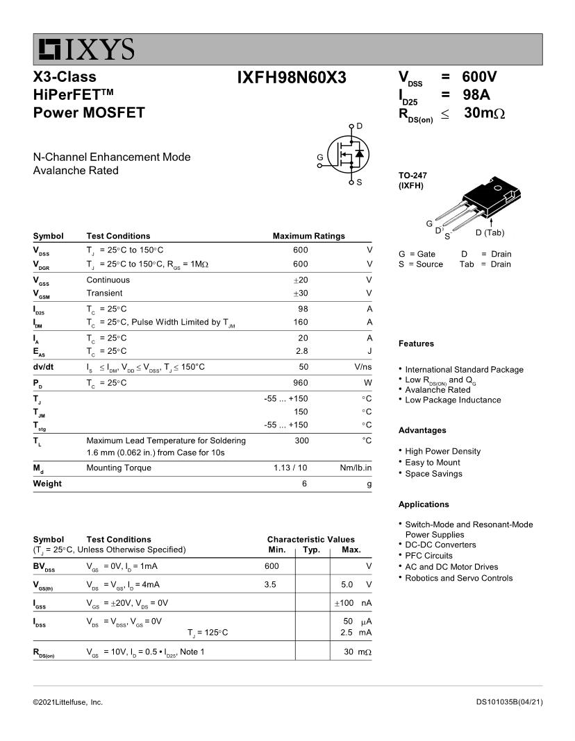MOSFET Datasheets – Mouser