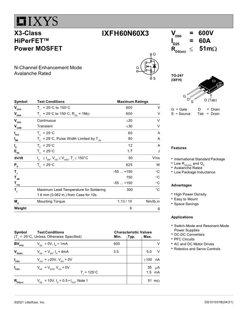 MOSFET Datasheets – Mouser