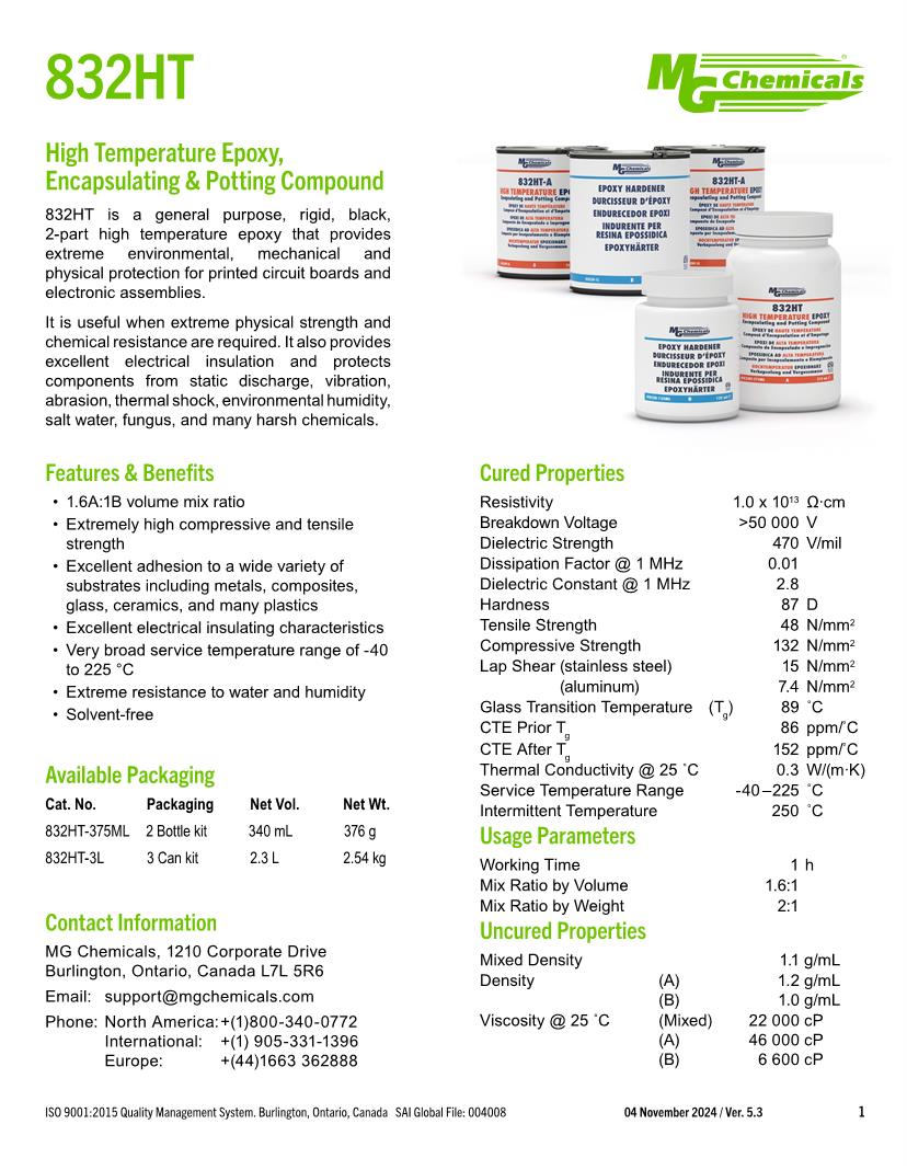 Extreme High Temperature Epoxy