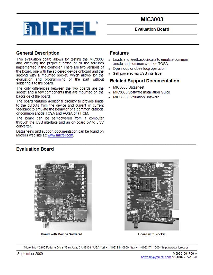 Micrel Semiconductor San Jose Ca