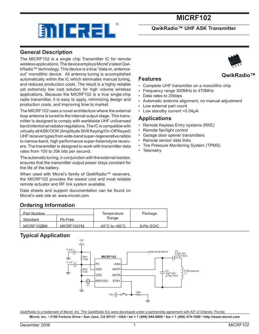 Search results for: rf transmitter Semiconductors Datasheets – Mouser