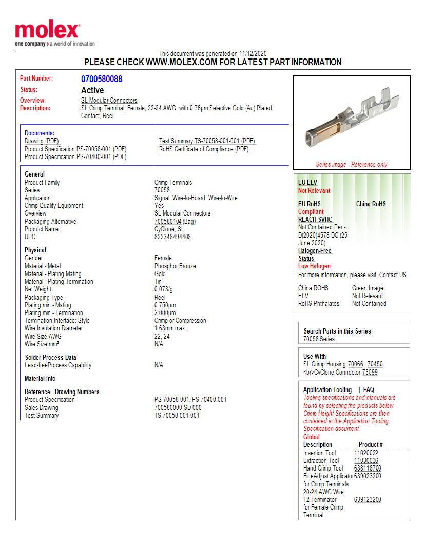 Molex Headers Connectors Datasheets – Mouser