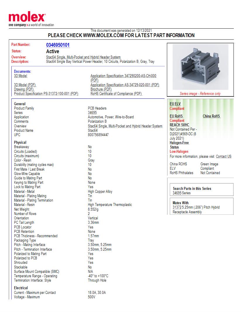 PCB Header Connectors Datasheets – Mouser