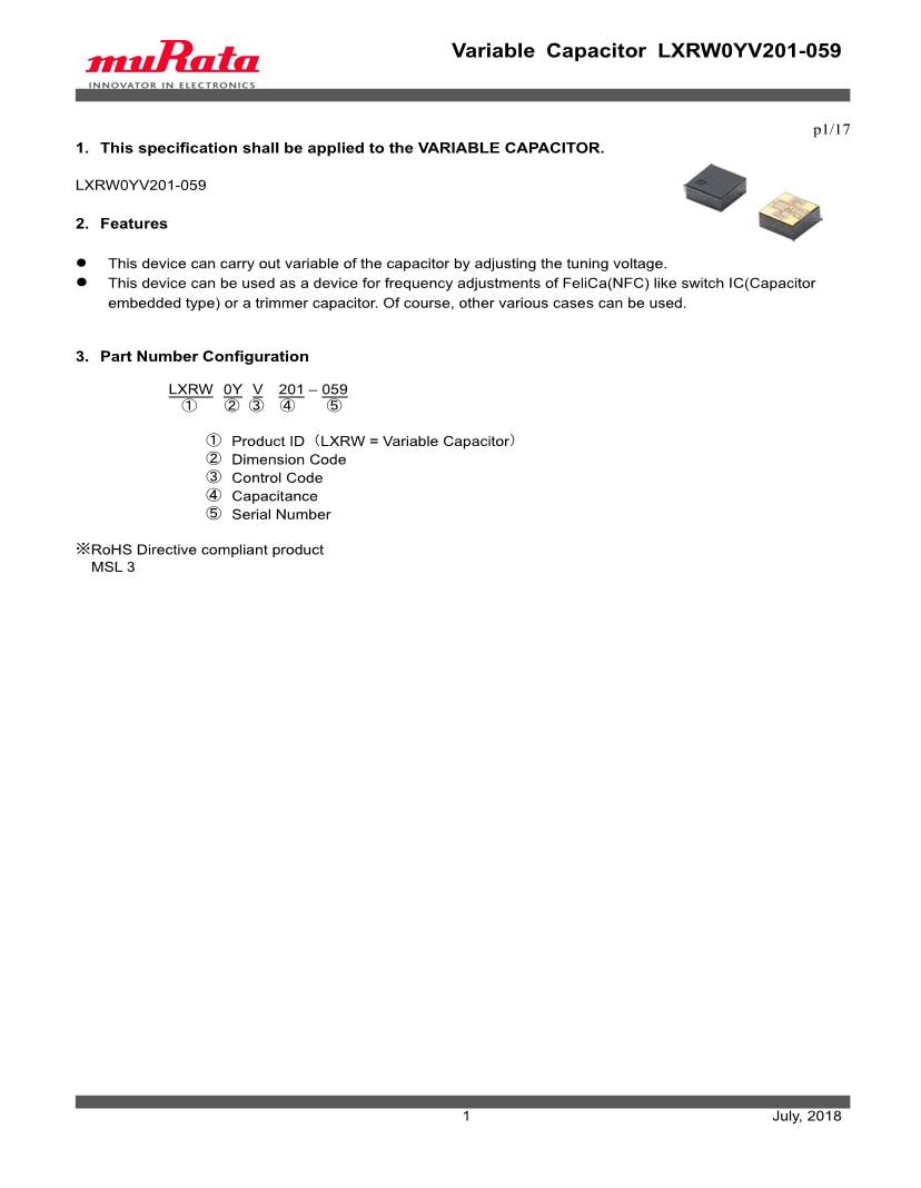 Variable Capacitor Pin Configuration