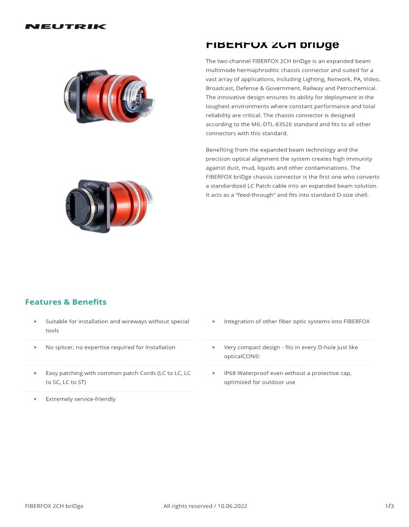 Fiber Optics Datasheets – Mouser