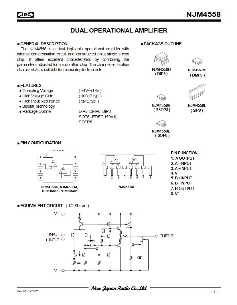 LM4558 Dual Op-amp Pinout, Features And Datasheet, 56% OFF