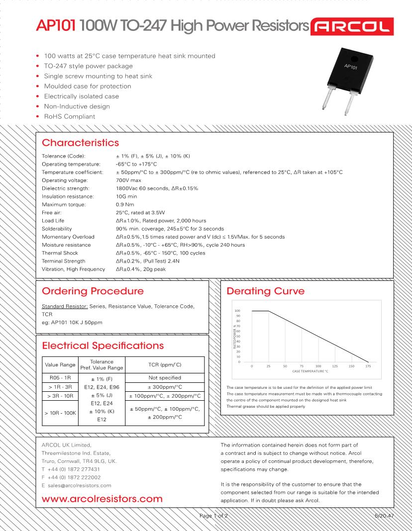 Ohmite Resistors Datasheets – Mouser