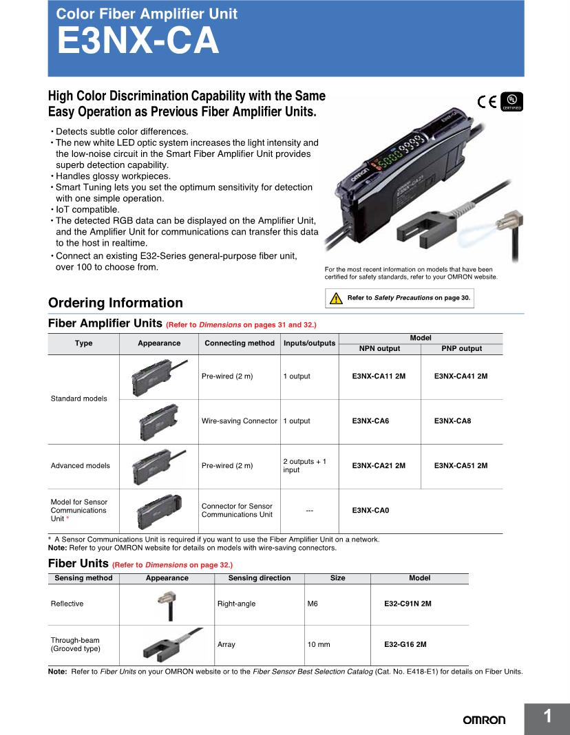 Fiber Optic Sensors Datasheets – Mouser