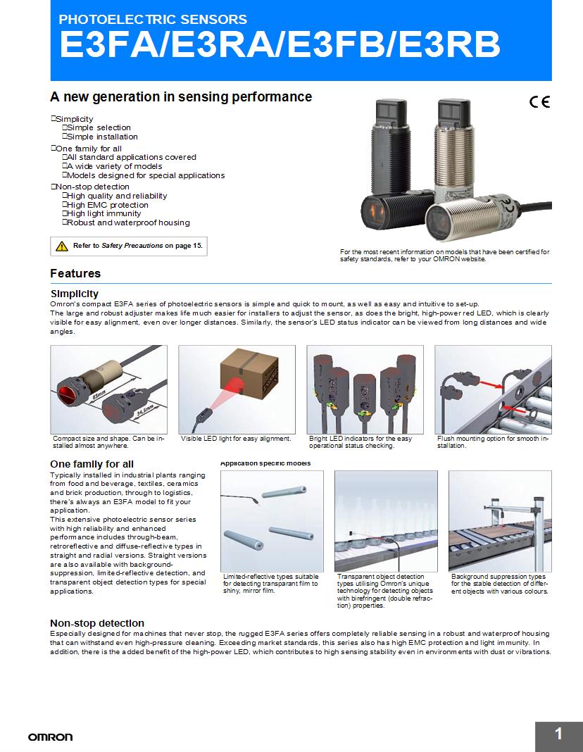 Omron Photoelectric Sensor Datasheet at John Heidt blog