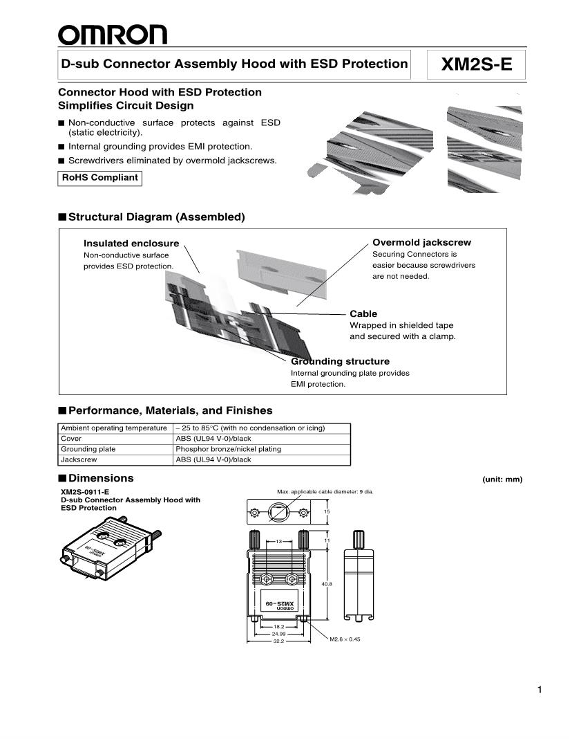 Search results for: Omron XM2S0911 D-Sub Backshells Datasheets – Mouser