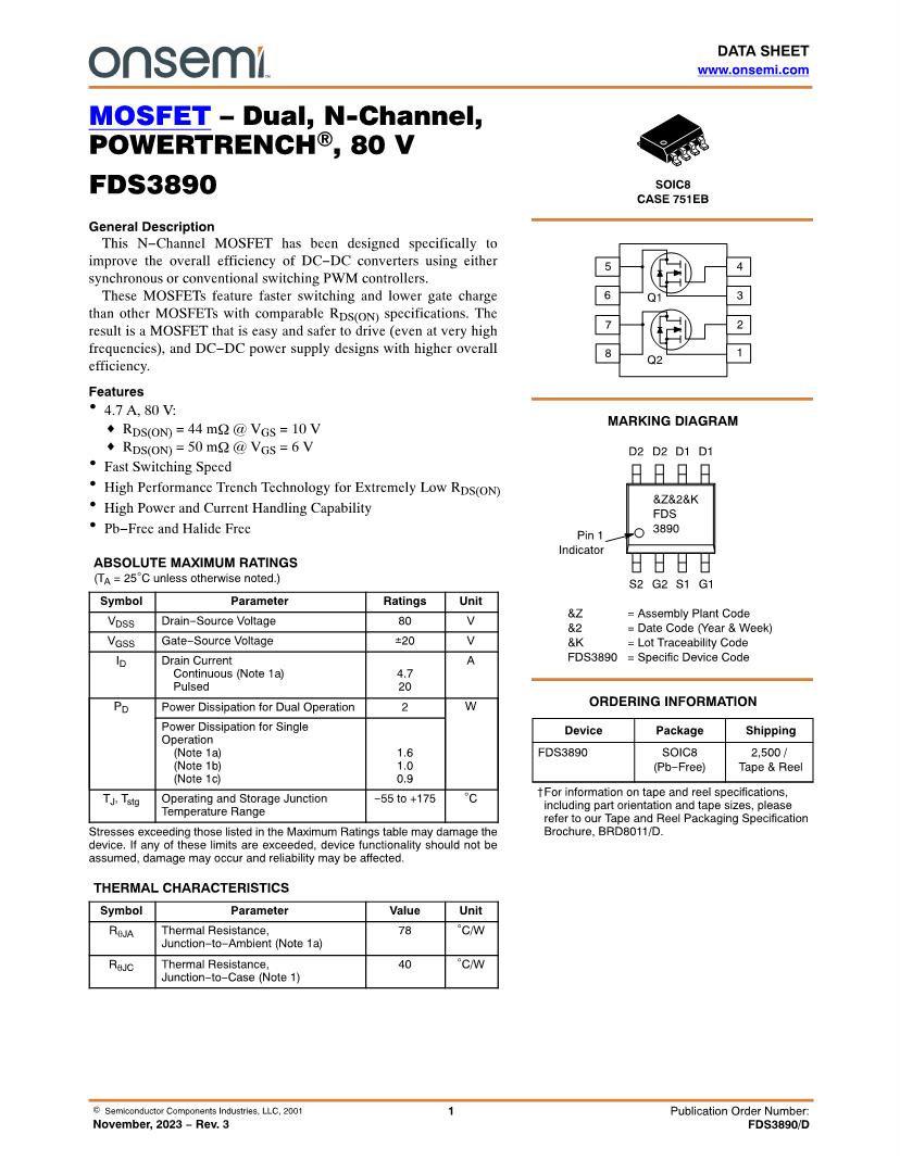 MOSFET Semiconductors Datasheets – Mouser