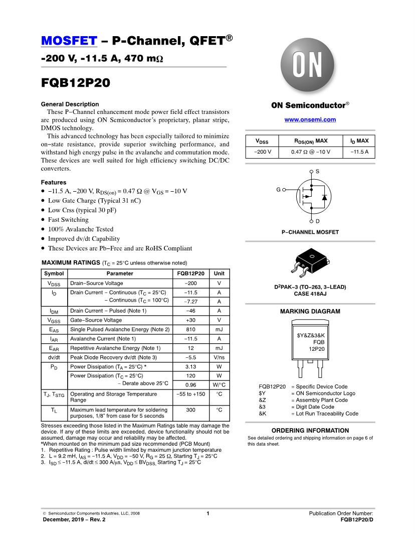 MOSFET Semiconductors Datasheets – Mouser