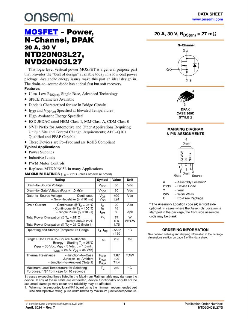 MOSFET Semiconductors Datasheets – Mouser