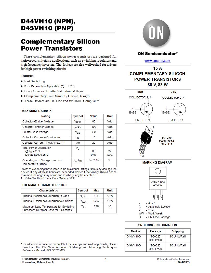 Transistor Specifications