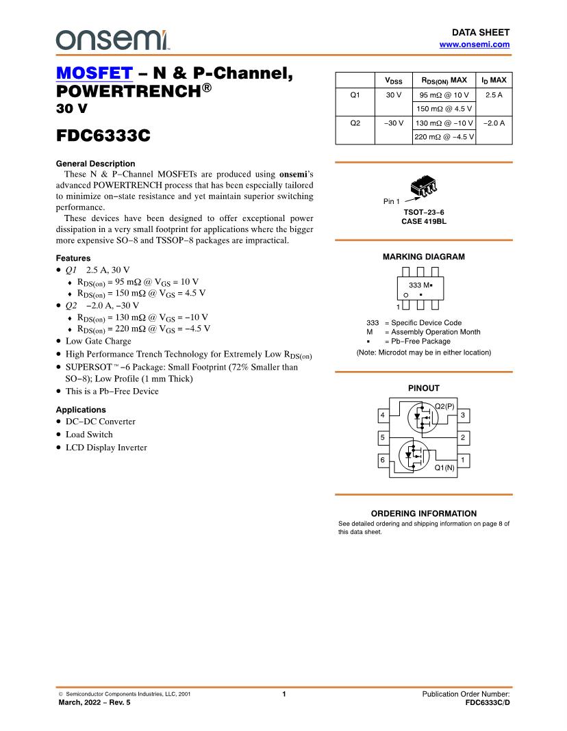 MOSFET Semiconductors Datasheets – Mouser