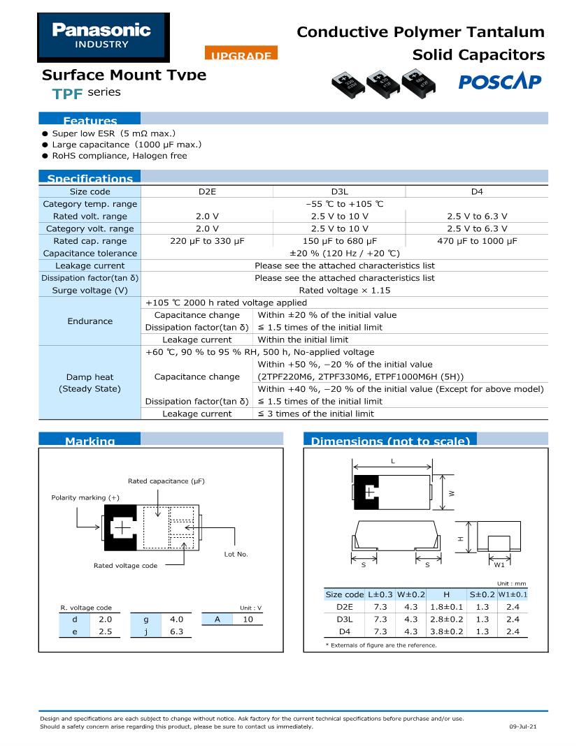 Tantalum Capacitors Datasheets – Mouser
