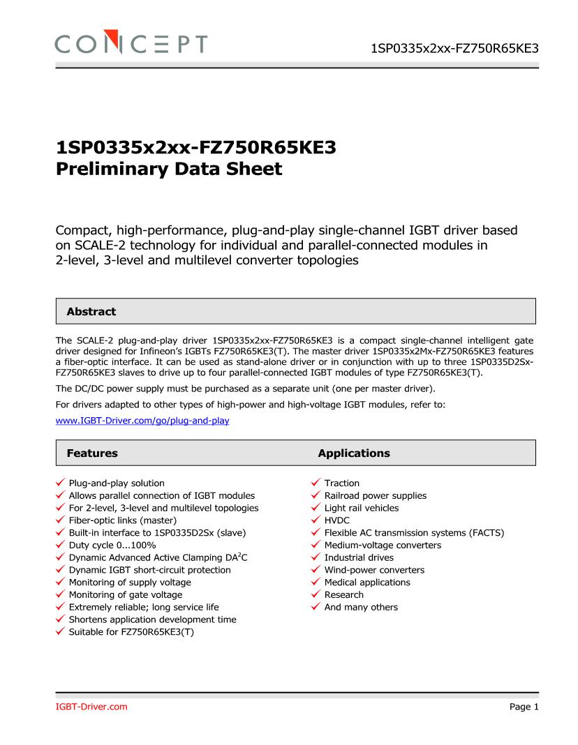 Power Integrations Scale-2 Gate Drivers Datasheets – Mouser