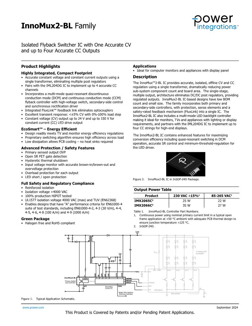 Power Integrations Optoelectronics Datasheets – Mouser