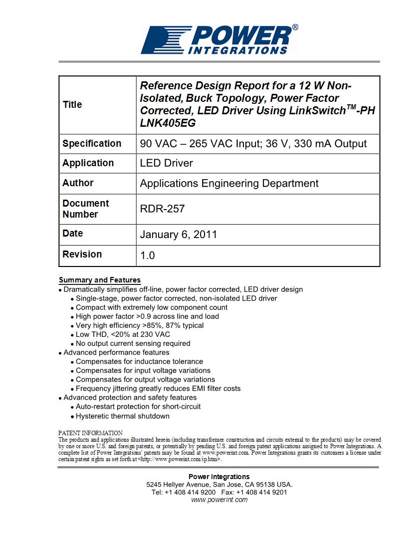 Power Integrations Optoelectronics Datasheets – Mouser