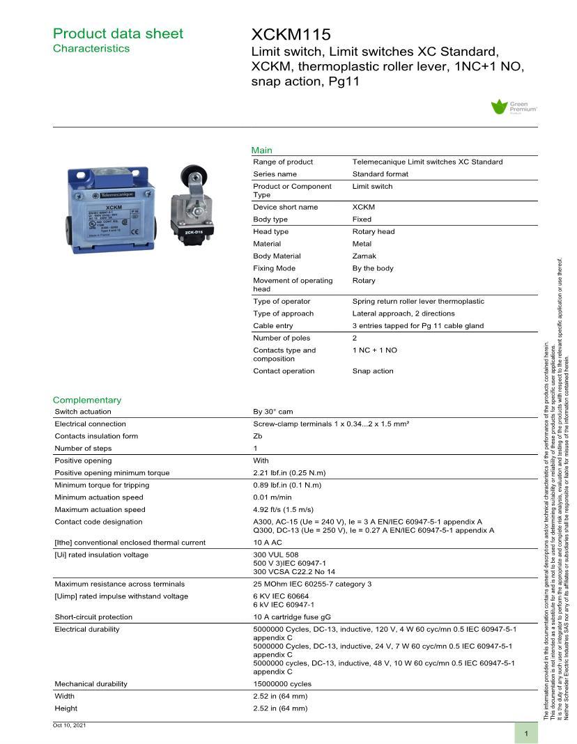 SPDT Snap Action Limit Switches Datasheets – Mouser