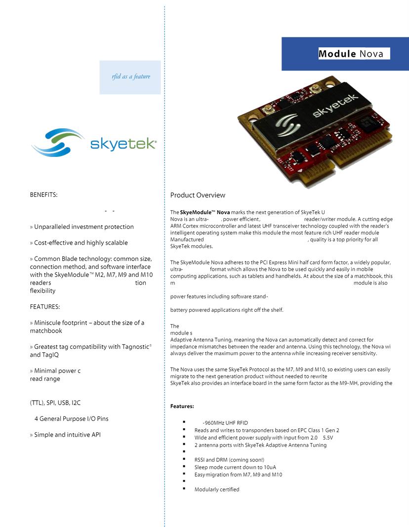 SkyeTek NFC/RFID Development Tools Datasheets – Mouser