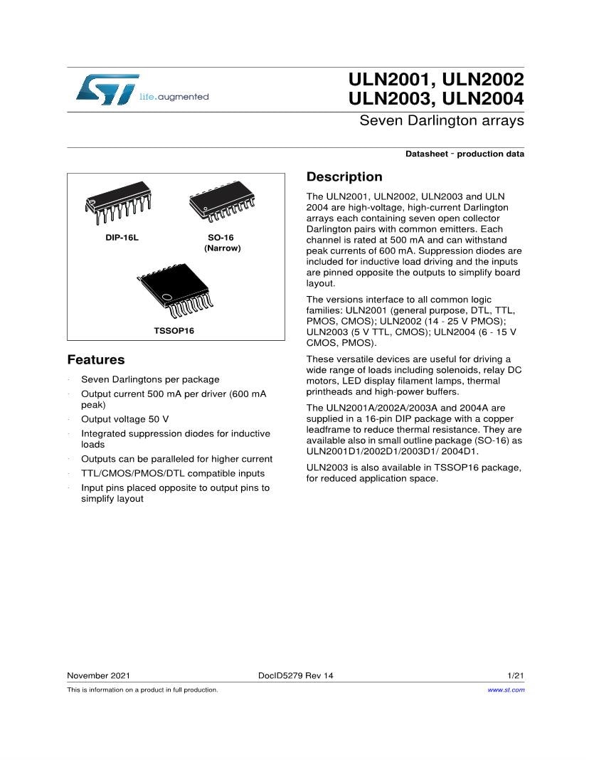 Uln2003 Datasheet Best Wholesale | brunofuga.adv.br