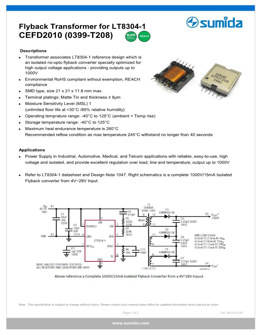 Search results for: SUMIDA Transformers Datasheets – Mouser
