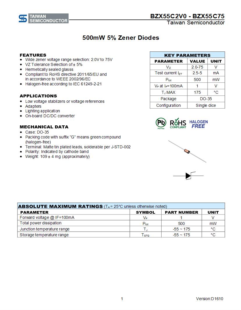 Diode Zener Datasheet