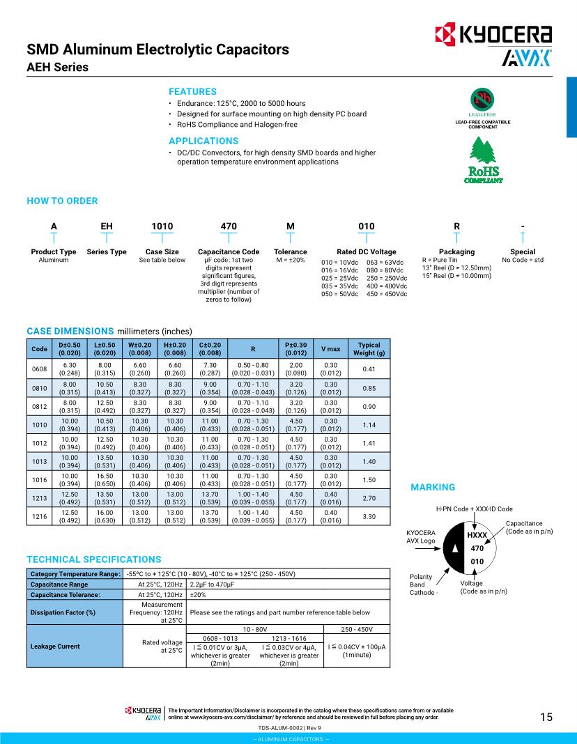 Smd Electrolytic Capacitor Codes